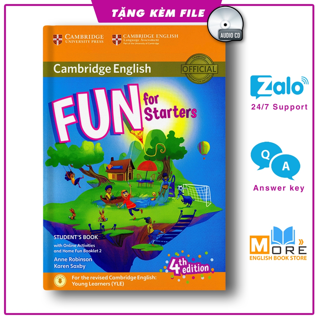 Bộ Cambridge Fun For English Starters, Movers, Flyers in màu | Shopee ...