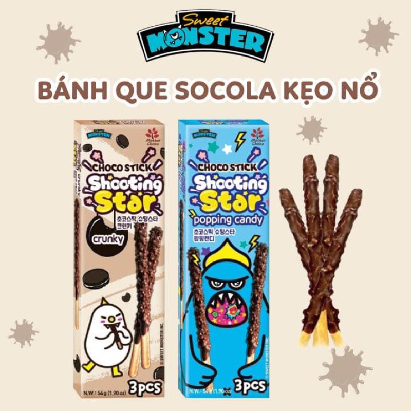 Bánh que socola bọc kẹo nổ Sweet Monster Hàn Quốc 54g (bé 12m ...