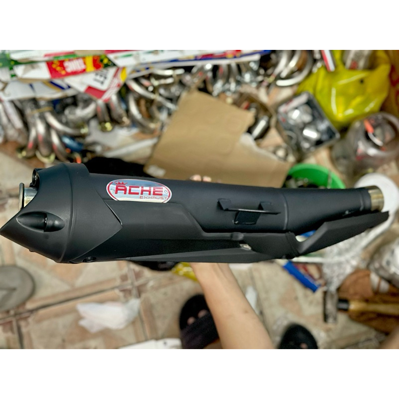 Bụng Pô LC V6 Móc Đít 48 Tặng Kèm Tiêu Cnc (Ốp Full) Họng 51mm Nhét Cổ ...