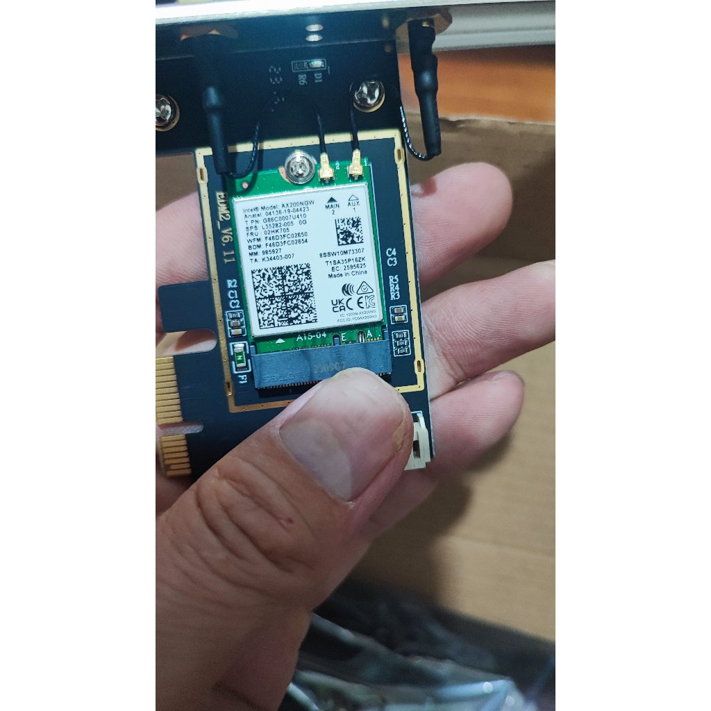 Card WIFI Intel AC 3168 7265 9260 AX200 AX210 có tản nhiệt cho máy bàn ...