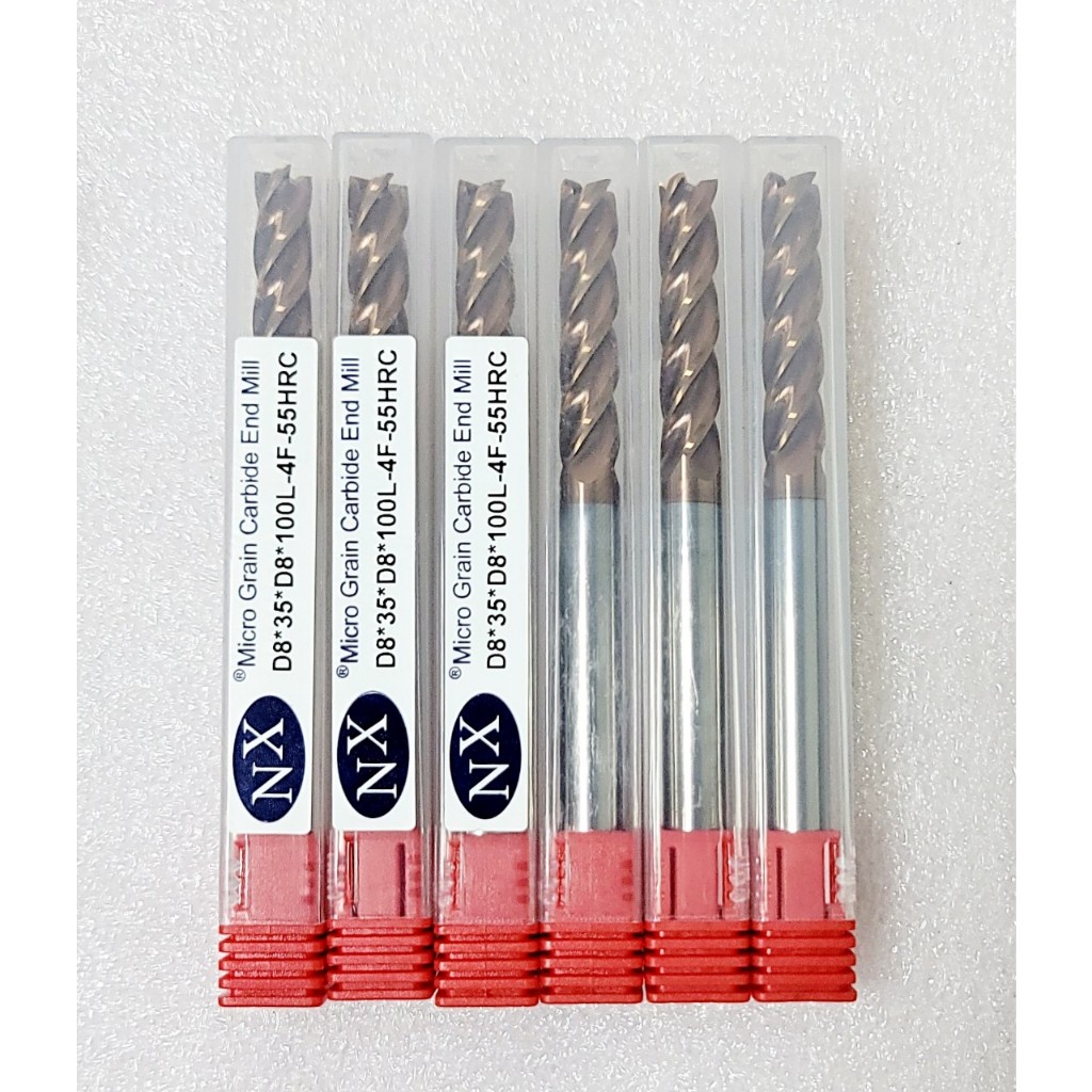 (D8-D12) Dao phay ngón hợp kim giá rẻ 4F-55HRC. Dao phay hợp kim 4F-55HRC chuyên phay thép ...