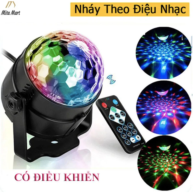 [HN]Đèn LED 7 màu vũ trường cảm ứng nhạc bóng đèn LED trụ đèn LED xoay ...