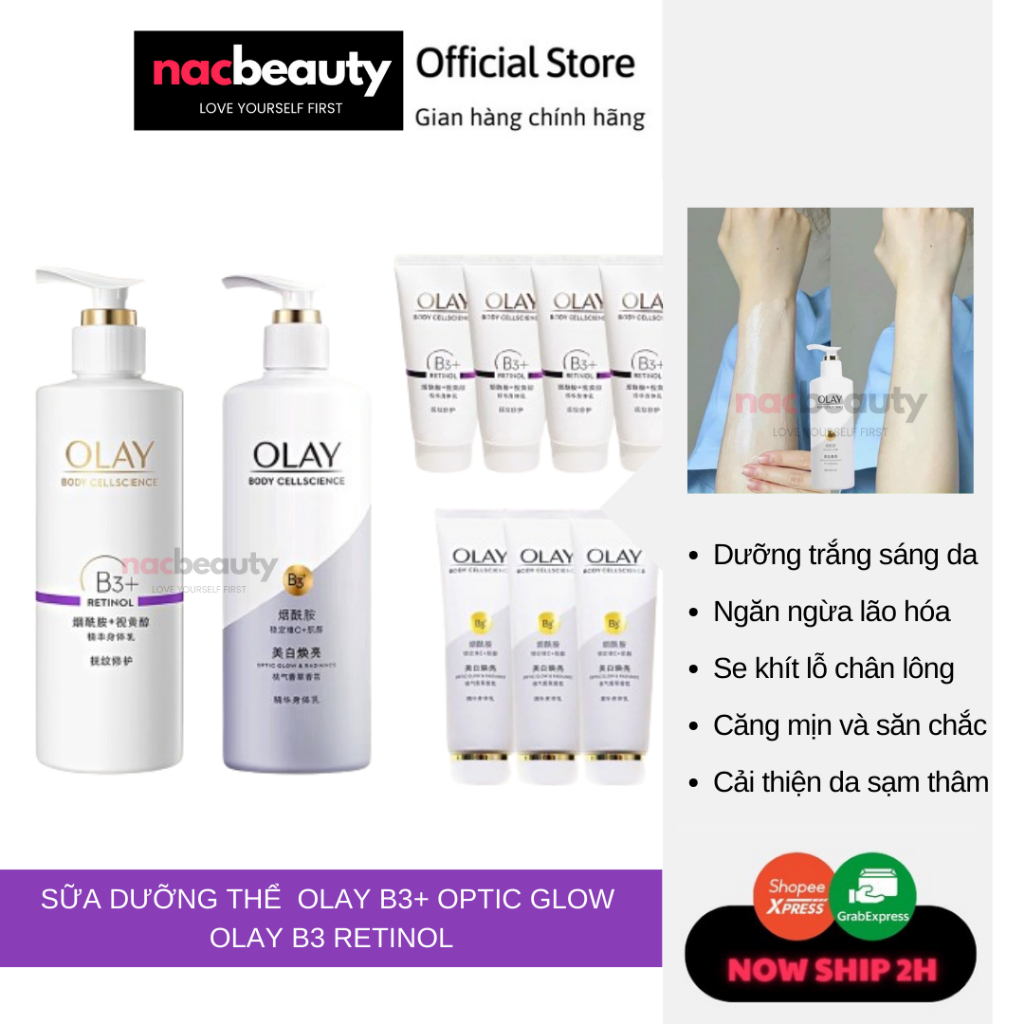 [Date 2/2026] Dưỡng thể OLAY B3+ Optic Glow 250ml | Olay B3 Retinol ...