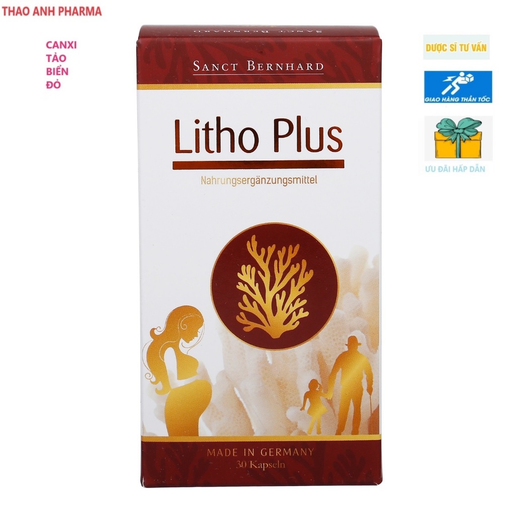 Viên uống bổ sung canxi hữu cơ tảo biển đỏ Sanct Bernhard Litho Plus ...