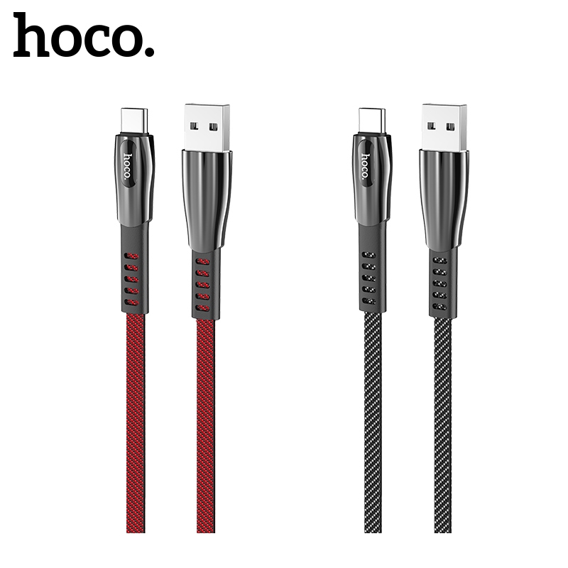 Cáp Sạc Nhanh Hoco U70 chân USB sang Type-C, dòng 3A dây dài 1.2m nylon nối hợp kim kẽm | Shopee ...