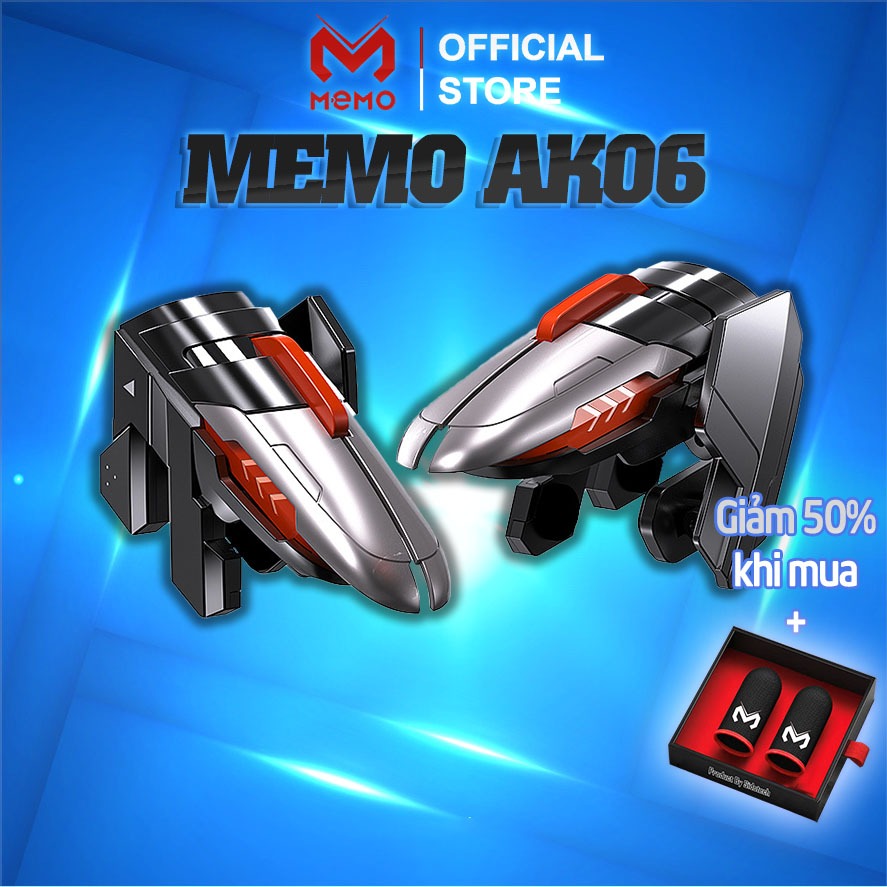 Nút bấm chơi game điện thoại MEMO AK06 gaming nút bắn cơ hỗ trợ chơi game 4 ngón ff pubg ...