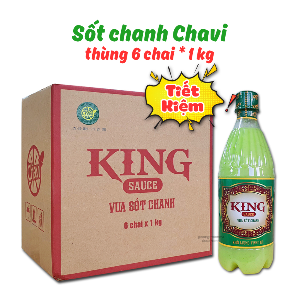 [Nhà Sản Xuất] Sốt Chanh Chavi Thùng 6 Chai * 1Kg, Muối Ớt Xanh Chấm ...