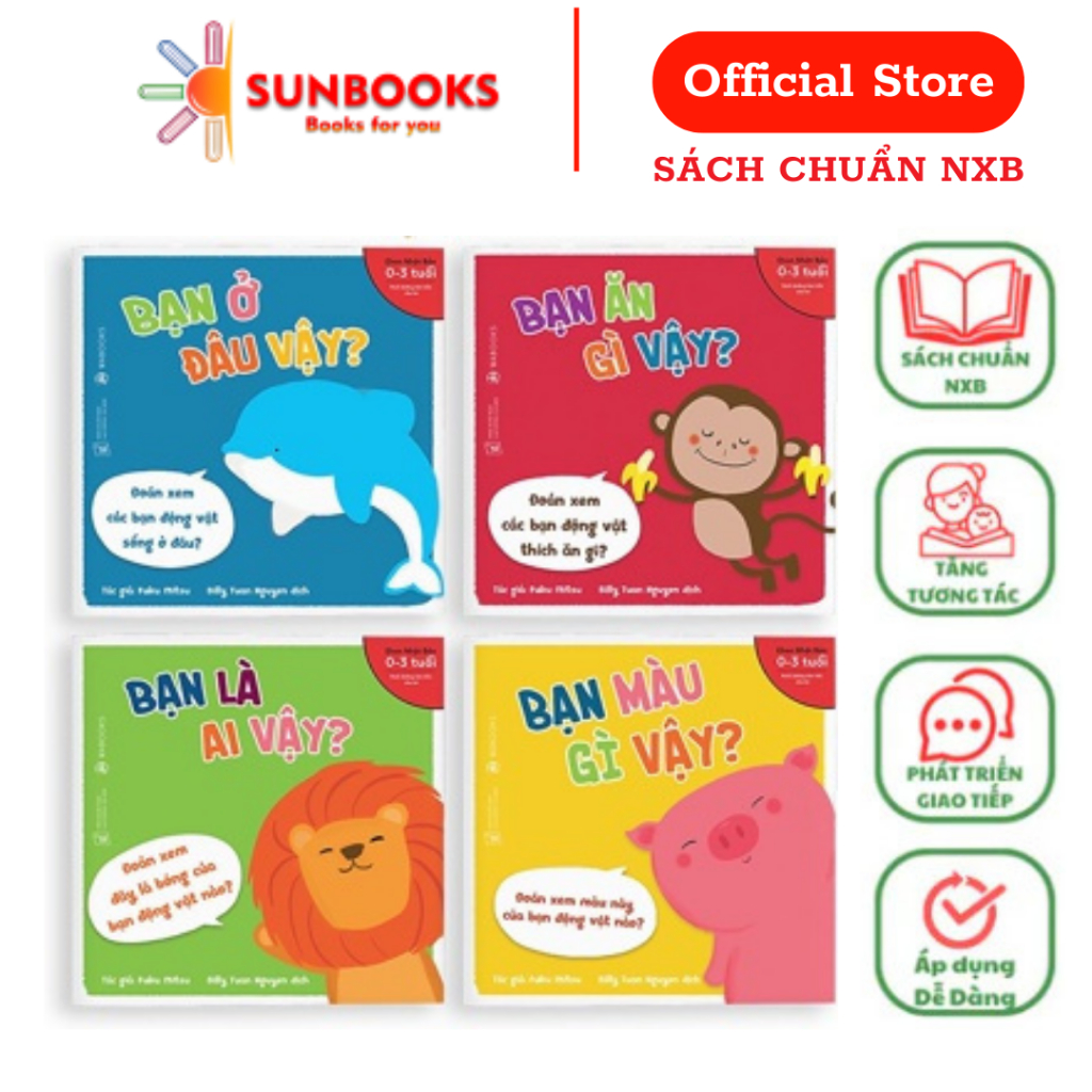 Sách - Ehon Nhật Bản dành cho bé từ 0-3 tuổi (4 Cuốn) | Shopee Việt Nam