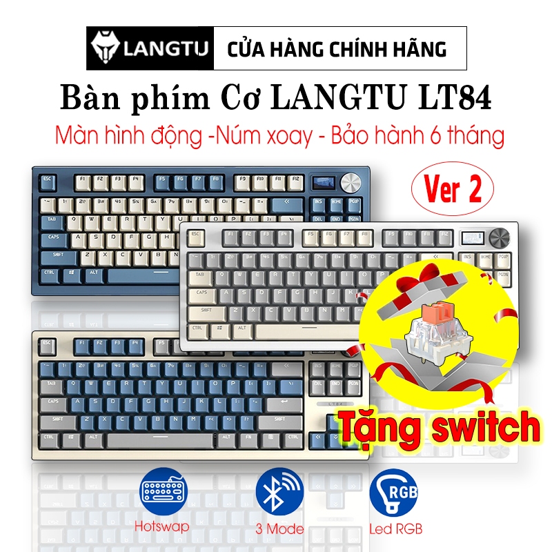 Bàn Phím Cơ Langtu LT84 [Pro Ver 2 - Thường] Hotswap Có Dây/ Không Dây ...