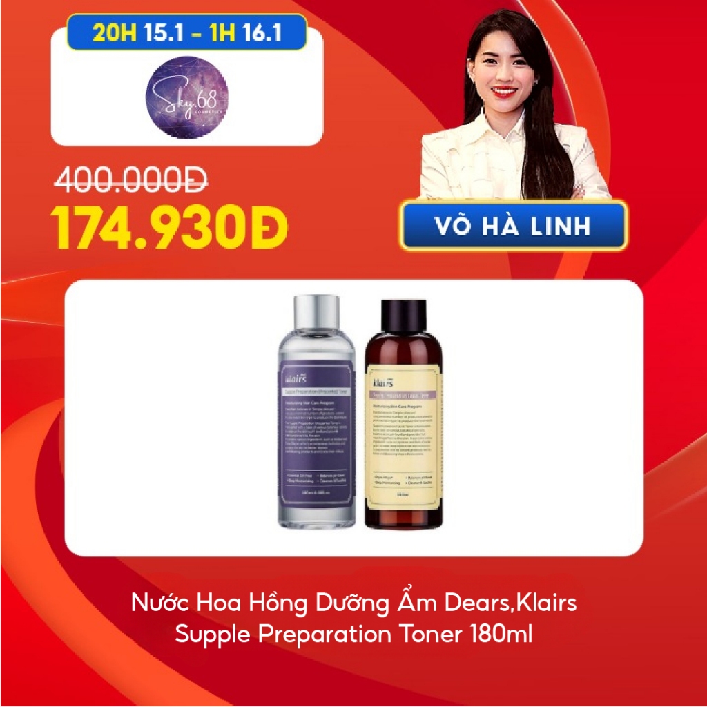[Chỉ còn 174,930K sau khi áp Voucher] Nước Hoa Hồng Dưỡng Ẩm Dears ...