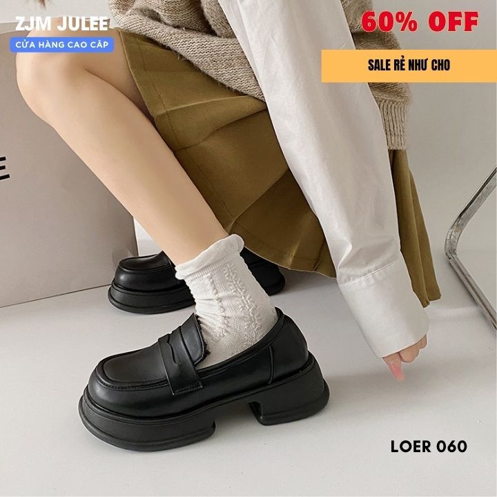 [Bom] Giày Moca lười nữ - giày Xuka da mềm đế 5cm đế nhẹ dễ phối đồ ...