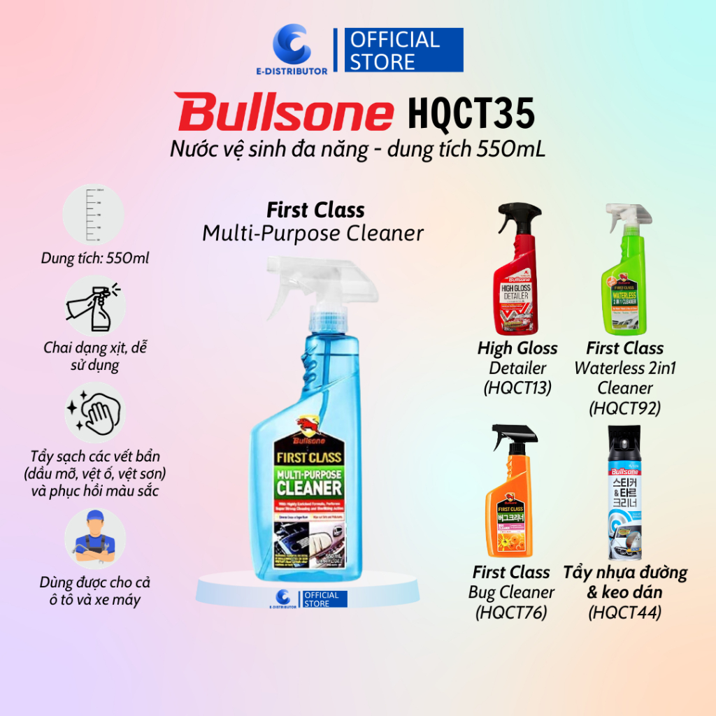 [HỎA TỐC] Dung dịch vệ sinh nội thất ô tô Bullsone (HQCT35) - First ...