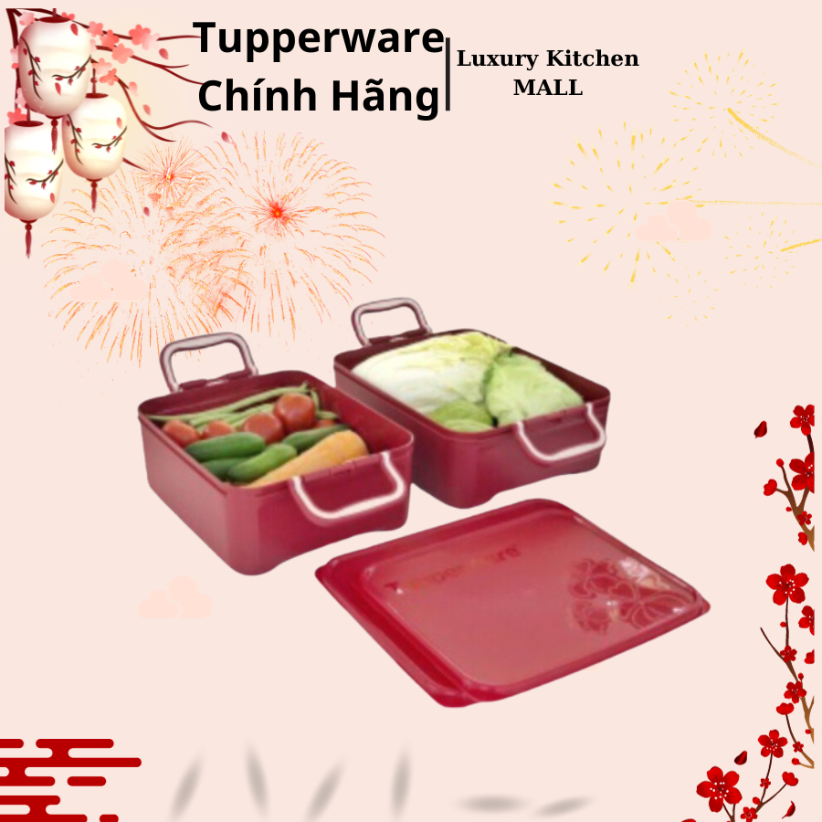 Bộ 2 hộp ngâm Tupperware Pure Kimchi Keepers - Muối dưa, cà pháo ...