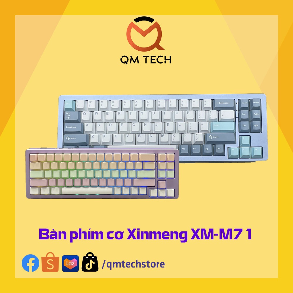 [NEW] Bàn phím cơ Xinmeng XM M71 V2 Nhôm CNC 3 Mode LED nền + viền RGB - QMTECH STORE | Shopee ...