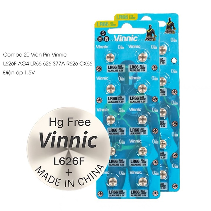 Pin Vinnic AG4 LR66 L628F LR626 - 1 Vỹ 10 Viên | Shopee Việt Nam