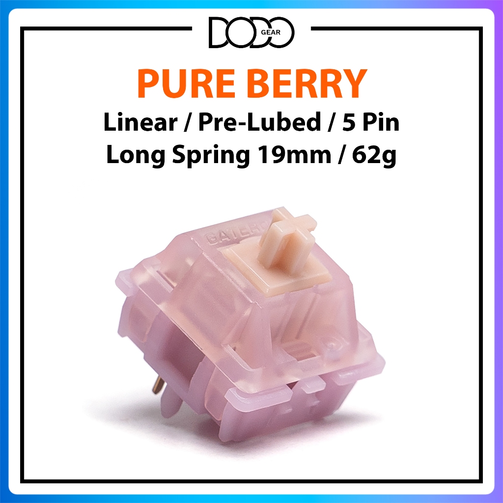 Switch Swagkeys Gateron Modern Gray Pure Berry Pure Sky 5 PIN Linear công tắc bàn phím Switch ...