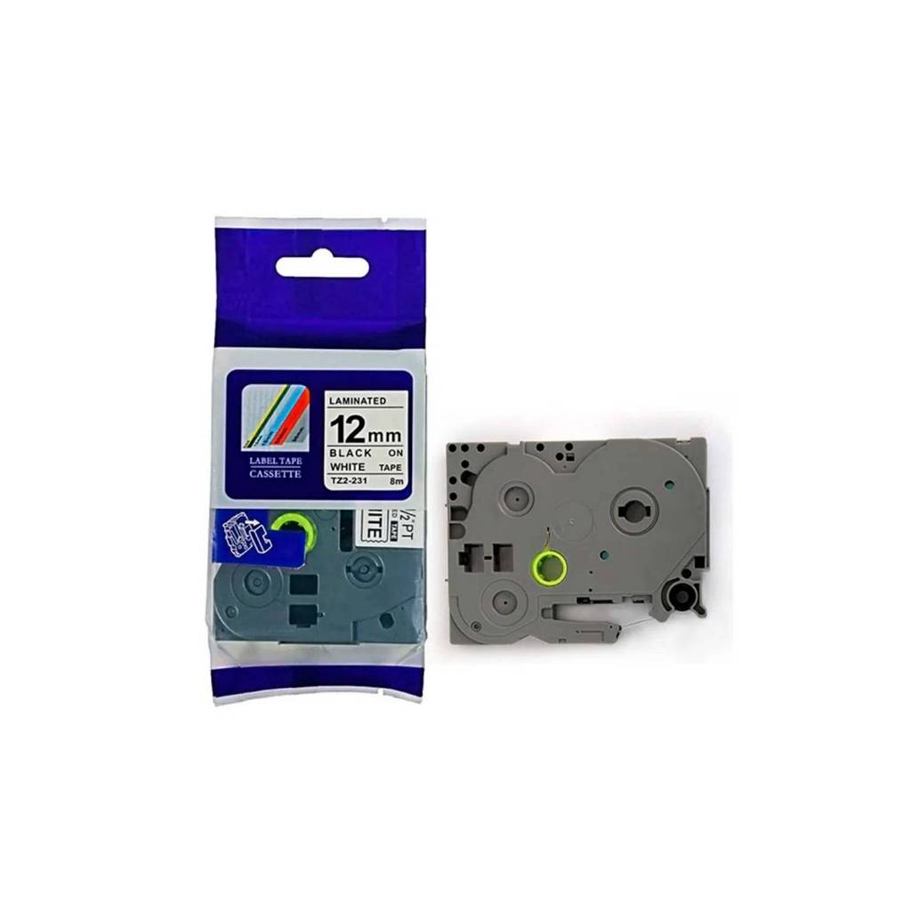 Nhãn in TZ2-231 dùng cho máy Brother PT-E110/P300BT/P710BT - Chữ đen ...