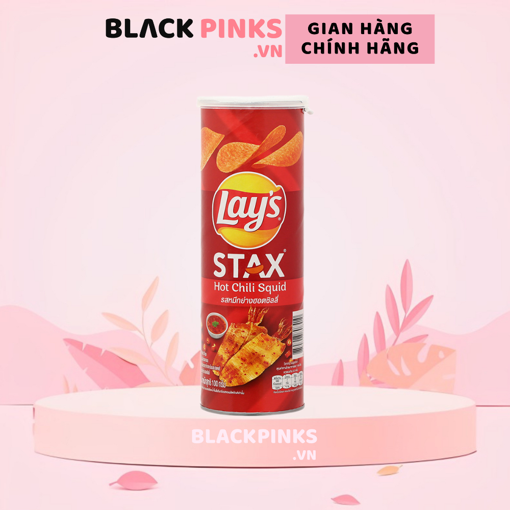 Snack khoai tây vị mực cay Lay's Stax lon 100g | Shopee Việt Nam