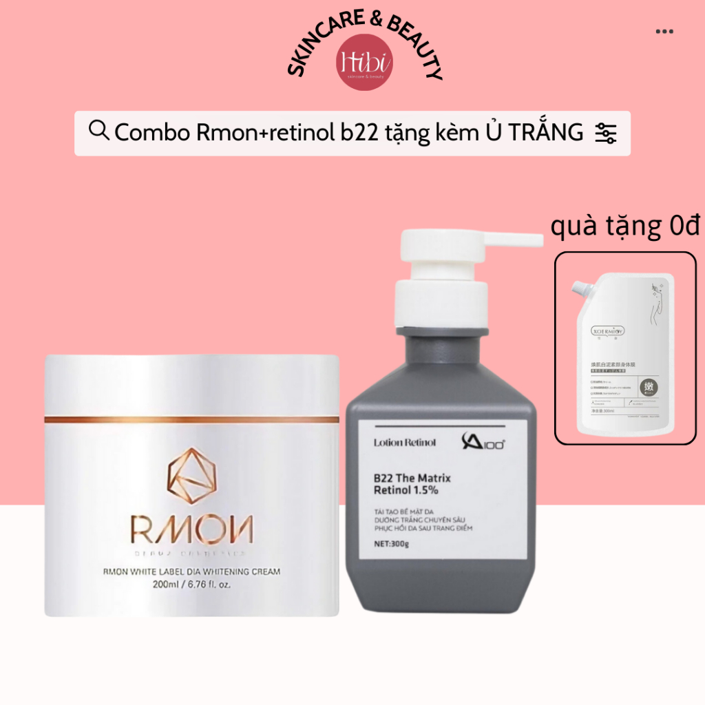 COMBO KEM BODY RMON 200ML +RETINOL B22 200G DƯỠNG DA BODY Tặng kèm ủ ...