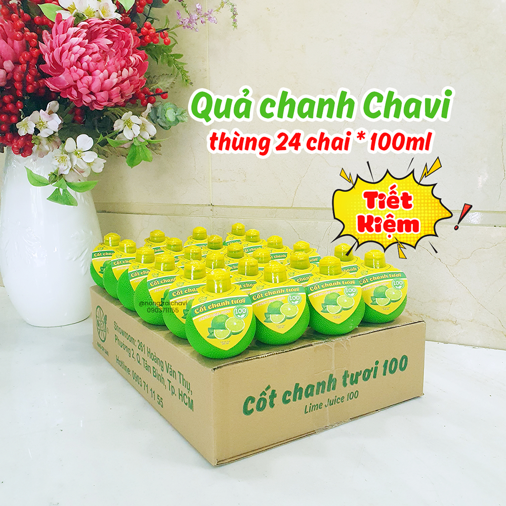 Quả Chanh Chavi Thùng 24 chai * 100ml Nước Cốt Chanh Tươi Dùng Thay ...
