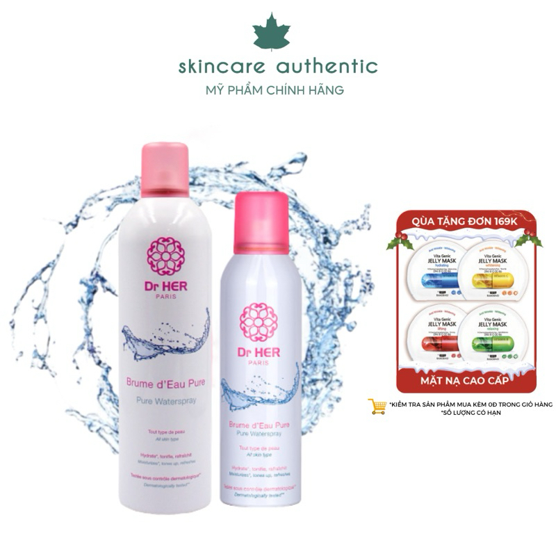 Xịt Khoáng Dr Her Paris Làm Dịu Da Pure Water Spray | Shopee Việt Nam