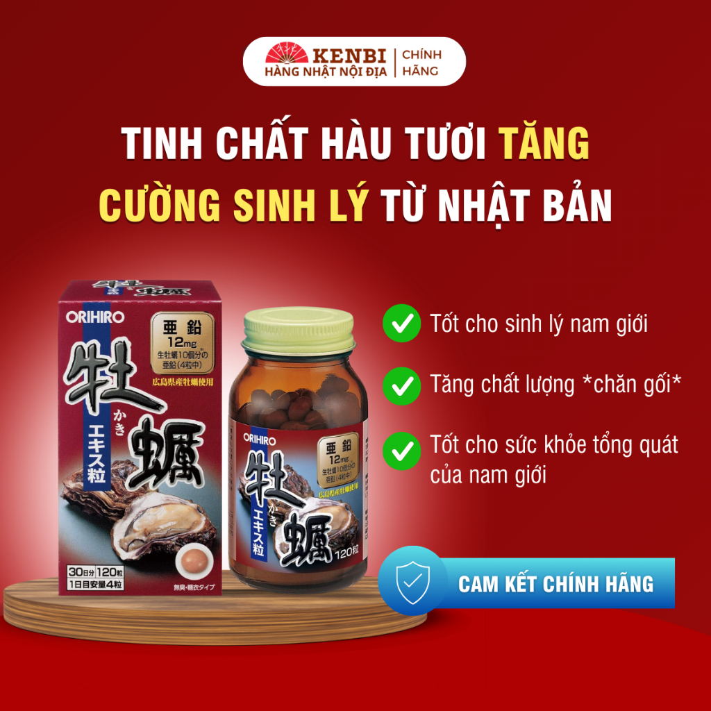 Viên Uống Tinh Chất hàu Orihio - Kenbi Hàng Nhật Chính Hãng. | Shopee Việt Nam