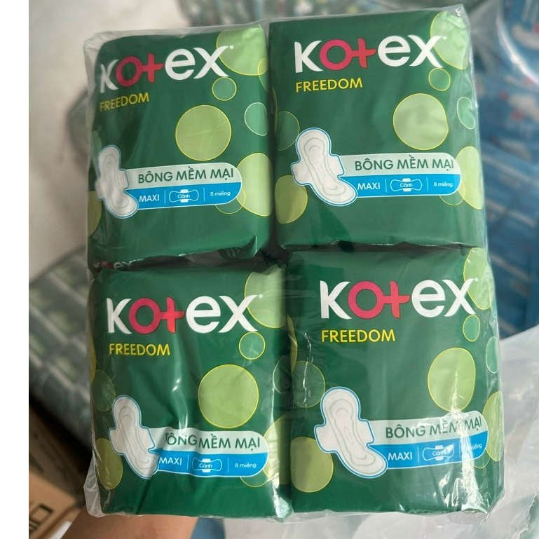 Bộ 8 Gói Băng Vệ Sinh Kotex Freedom Maxi không cánh (8 Miếng/Gói ...