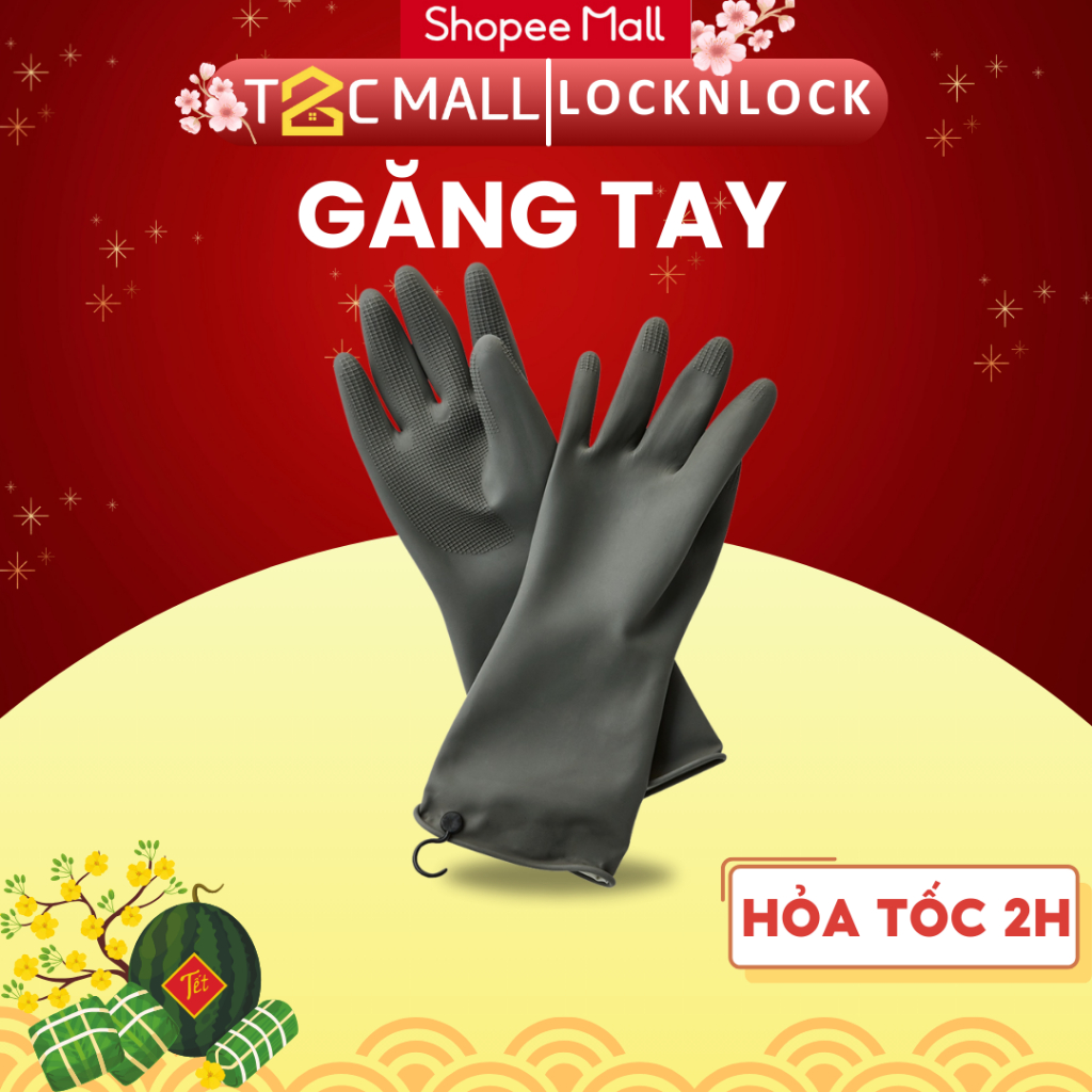 Găng Tay Cao Su LocknLock Size To Bám Tốt Kèm Móc Lock&Lock ETM831 ...