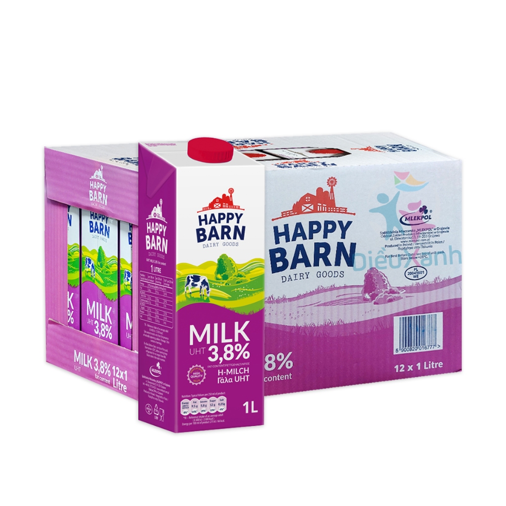 Thùng Sữa Tươi Tiệt Trùng Nguyên Kem MLEKOVITA, POLMLEK, HAPPY BARN ...