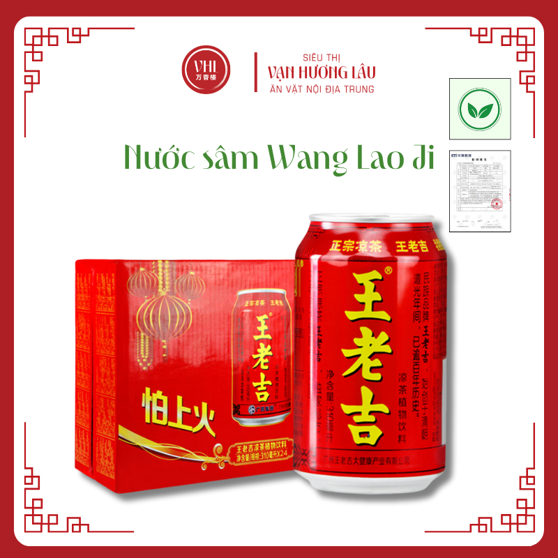 [LẺ 1 LON] Nước Sâm Thanh Nhiệt Wang Lao Ji - Trà thảo mộc giải nhiệt ...