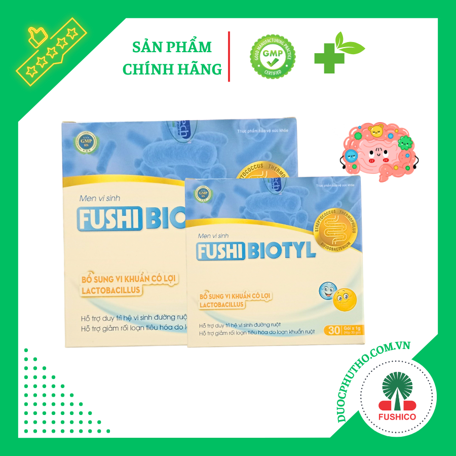 Men vi sinh cho bé rối loạn tiêu hoá, giúp ăn ngon - Fushi Biotyl - Hộp ...