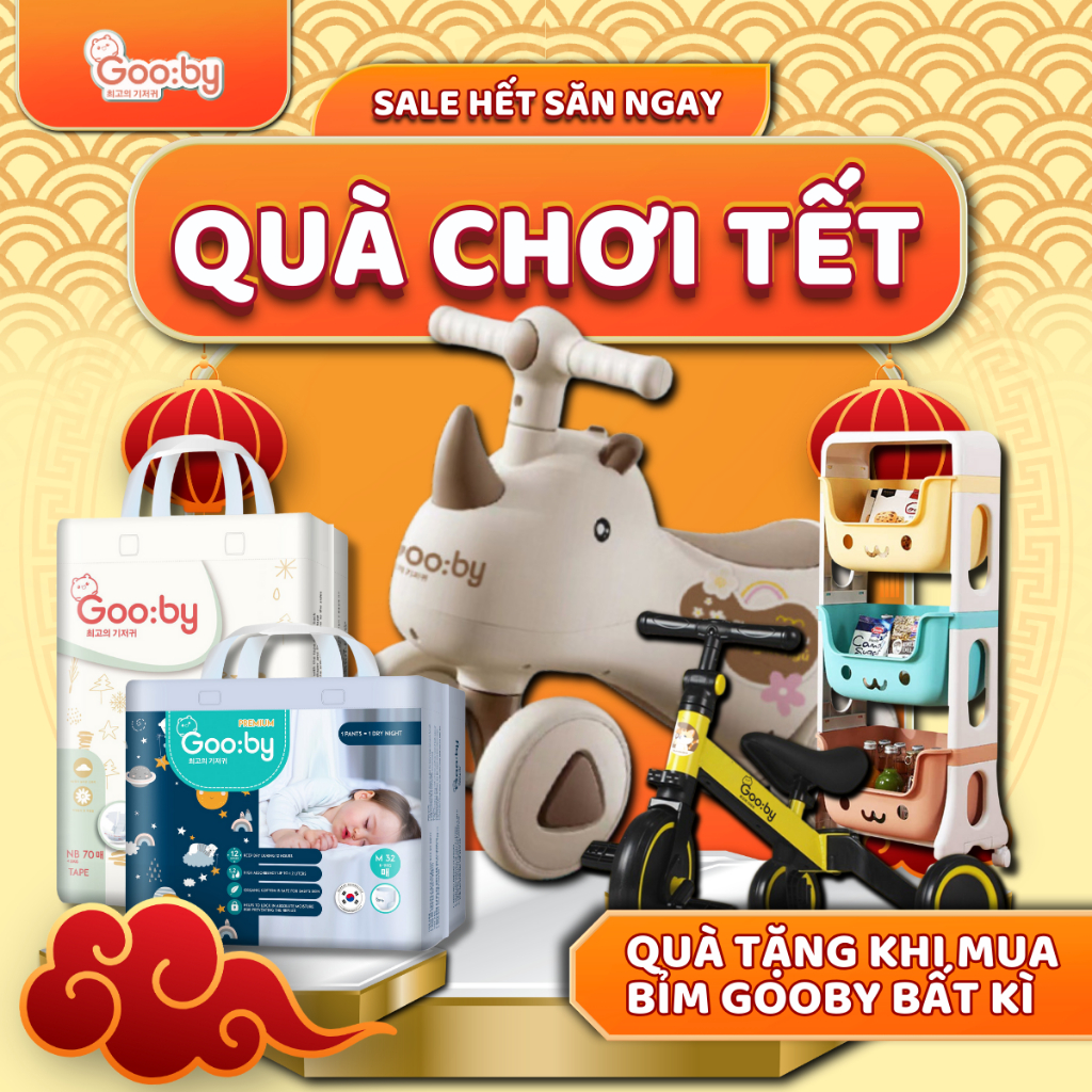 Quà tặng tã bỉm Gooby ( dành cho tất cả các dòng sản phẩm tã dán, tã ...