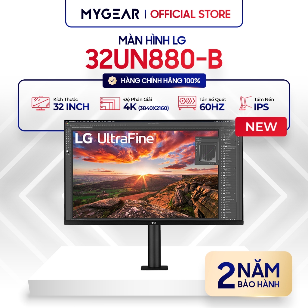 Màn hình đồ họa LG 32UN880-B.ATV 32" 4K IPS 60Hz (HDMI, DP, Type-C) Chính hãng - Bảo hành 24 ...