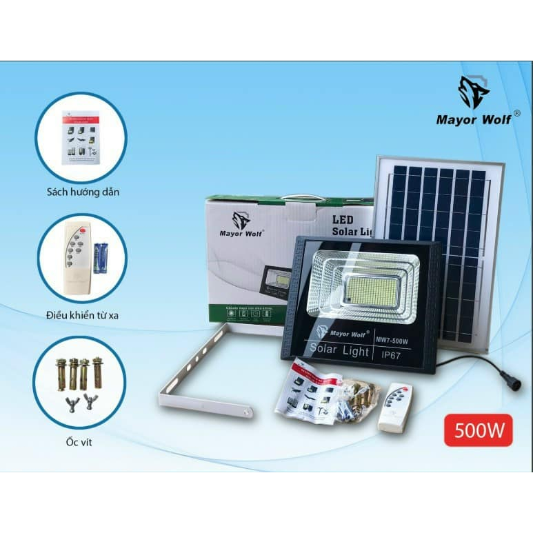 Đèn Pha Thông Dụng Thị Trường Năng Lượng Mặt Trời MAYOR WOLF 500W ...
