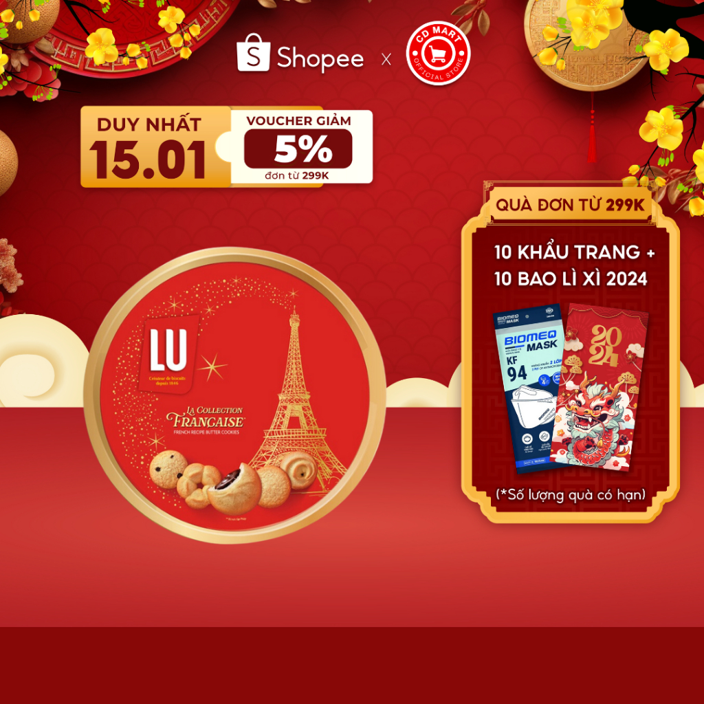 Bánh quy bơ Kinh Đô LU (180g-540g) | Shopee Việt Nam