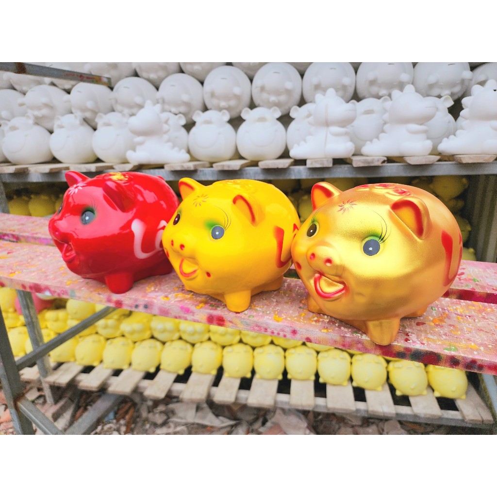 Heo Đất Chữ Lộc, Heo Pi Trơn Size Lớn D21*R19*C20, Lợn Đất, Ống Tiết ...