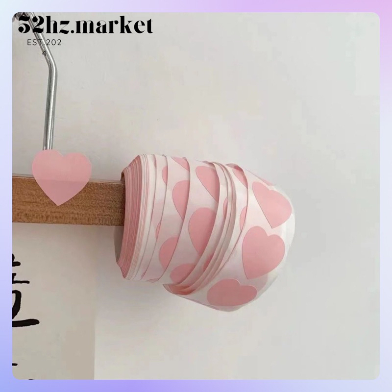 Cuộn 500 Cái Sticker Hình Trái Tim | Shopee Việt Nam