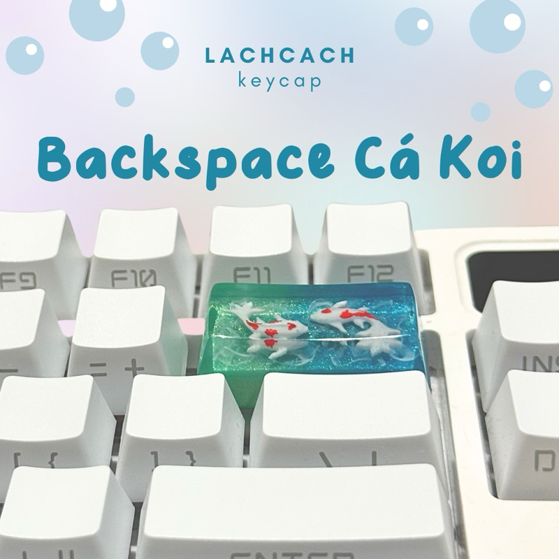Backspace Cá Koi Xanh | Keycap Phím Cơ | Shopee Việt Nam