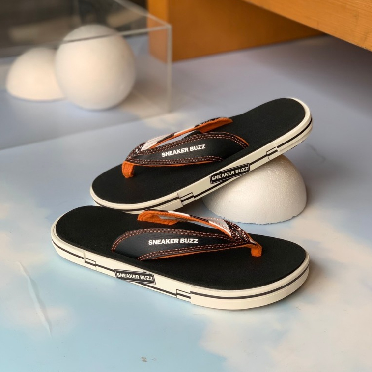 Dép Sneaker Buzz Plus xỏ ngón đen quai kẻ sọc chính hãng 1SBS022 ...