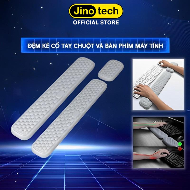 Đệm Kê Cổ Tay Chuột và Bàn Phím JINOTECH 818 Cao Su Non Memory Foam Thiết Kế Độc Đáo cho Sự ...