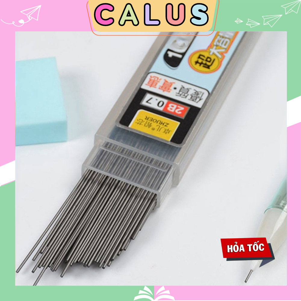 Hộp 100 Ruột Bút Chì Bấm 2B CALUS Ngòi Bút Chì Kim Ngòi 0.5 mm/0.7 mm Tùy Chọn Chất Lượng Cao ...