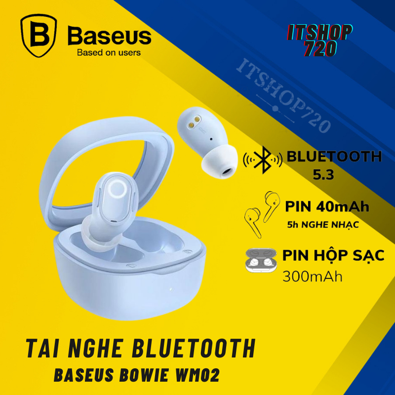 Tai Nghe Bluetooth 5.3 Baseus WM02 / Baseus WM01/ Baseus W3 TWS Chống ...