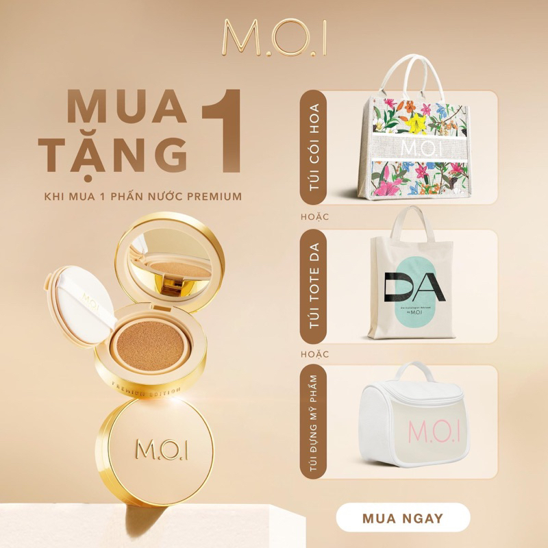 [ TẶNG TÚI/ Sữa rửa mặt/ Toner TUỲ CHỌN] Cushion MOI Premium (phiên bản ...
