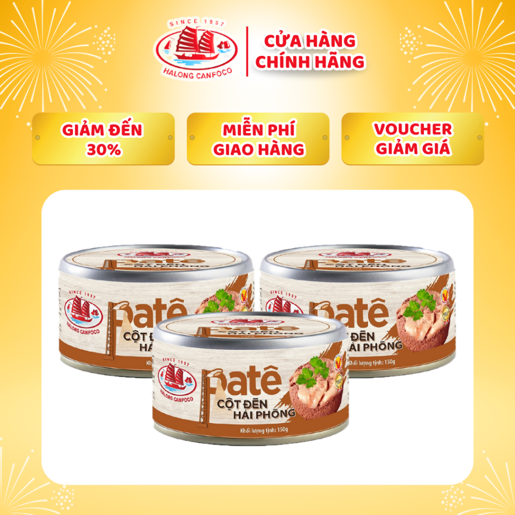 Combo 3 Pate Cột Đèn Hải Phòng HẠ LONG CANFOCO 150g/1 lon | Shopee Việt Nam