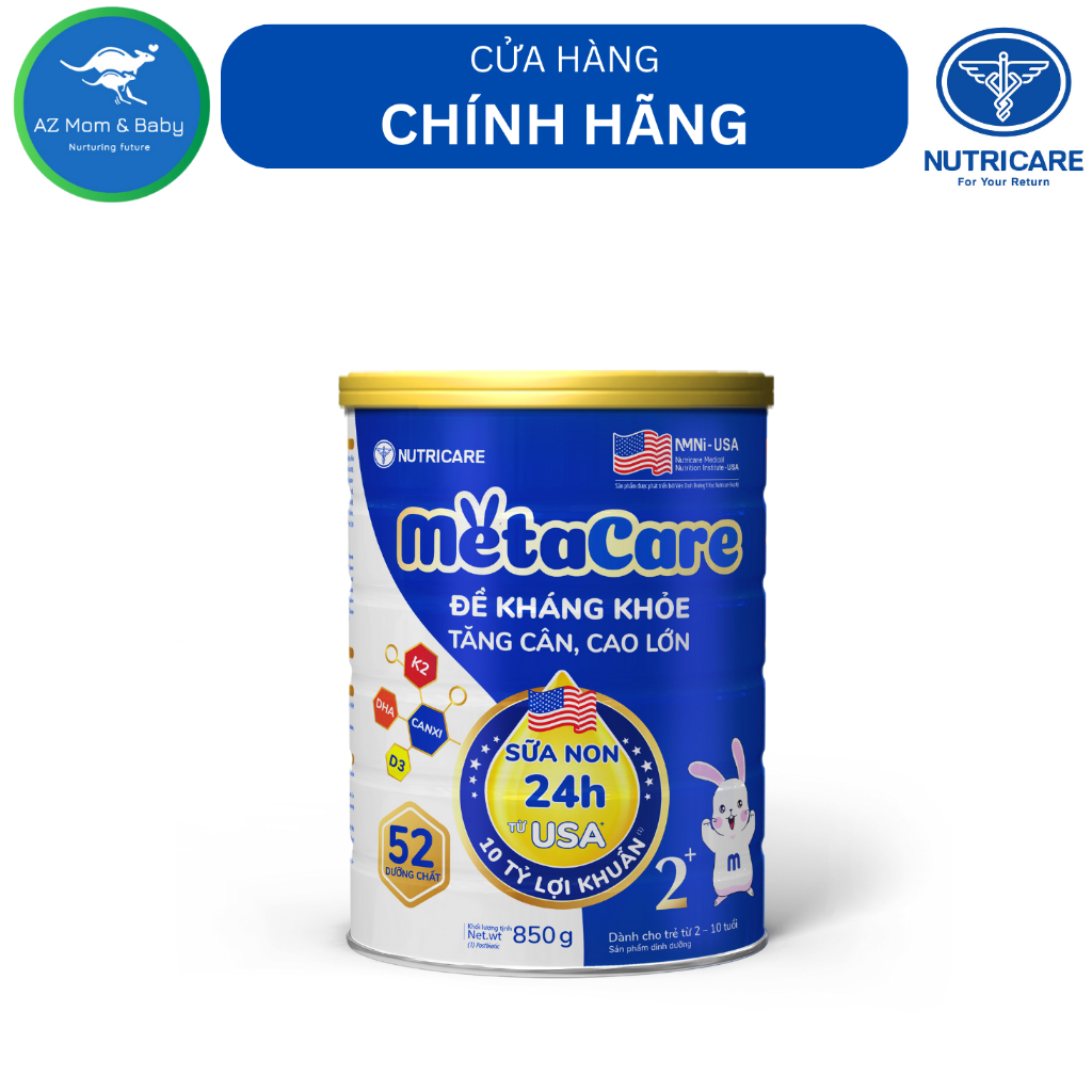 Sữa Nutricare Metacare 2+ 850g - Đề kháng khoẻ, tăng cân cao lớn | Shopee Việt Nam