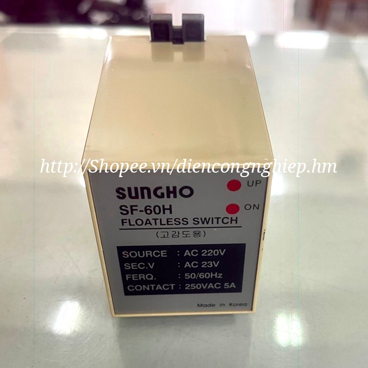 Relay Rơ le báo mức nước SUNGHO SHF-60H, Bộ báo mực nước Hàn Quốc Chính ...