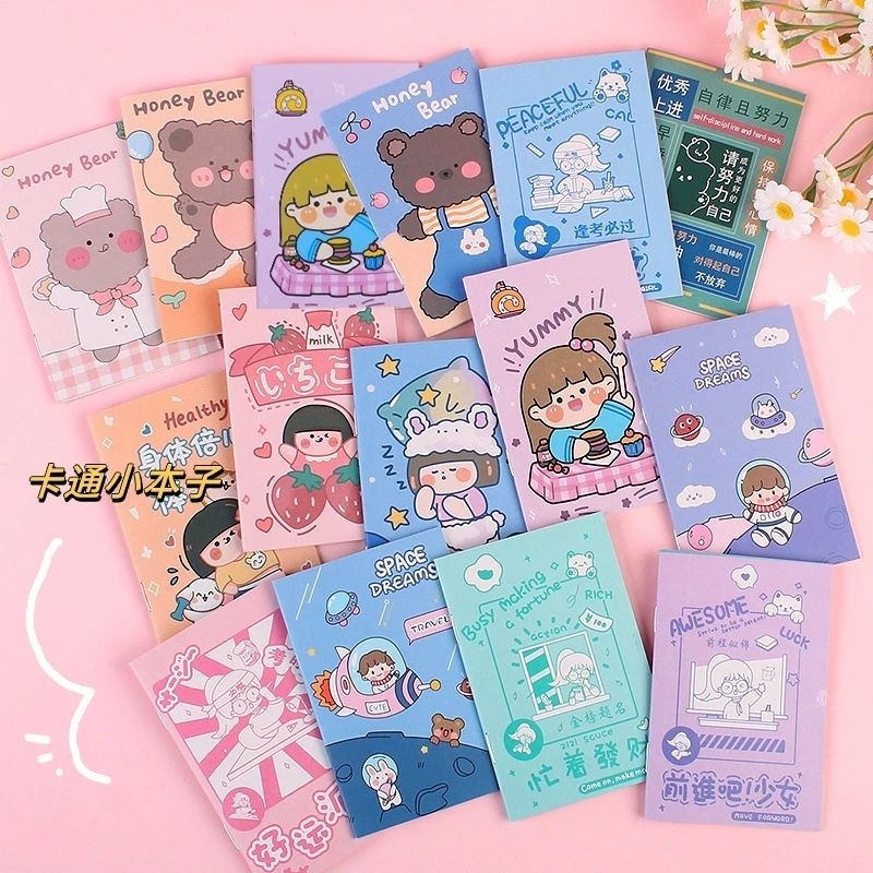 Sổ Tay Sổ Ghi Chép Mini Họa Tiết Hoạt Hình Dễ Thương Kẻ Ngang 32 Trang ...