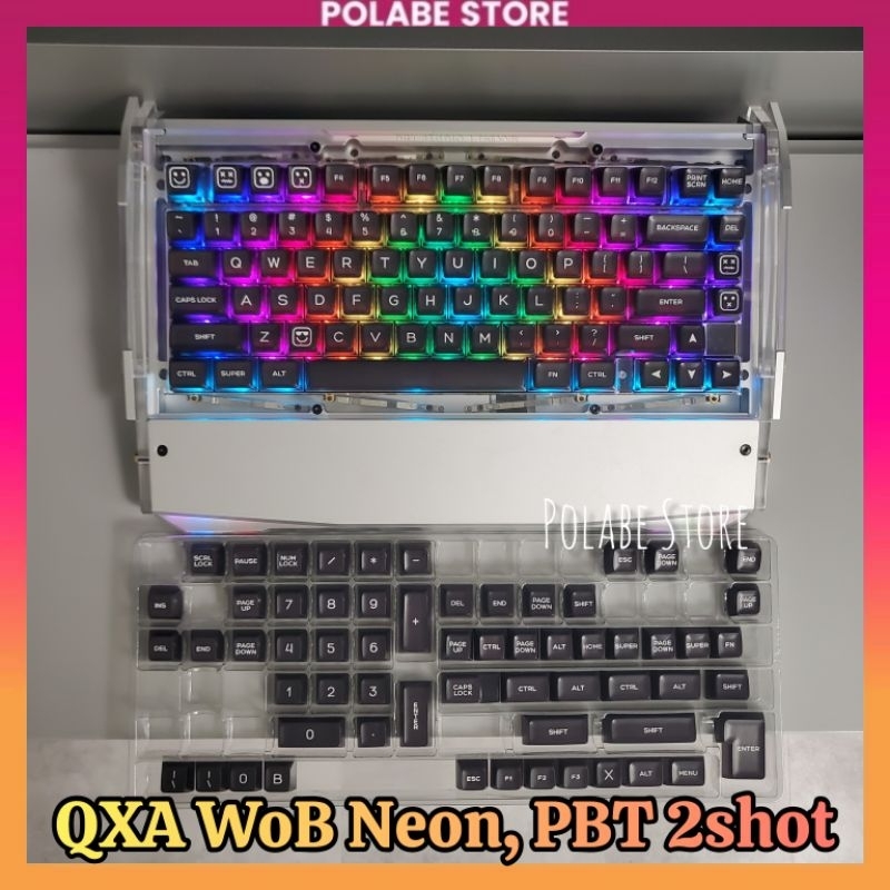 Keycap SA WoB White on Black QXA profile PBT 2shot bàn phím cơ Polabe ...