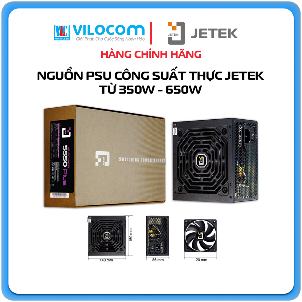 Nguồn Máy Tính Jetek 350,400,450,500,550,600V3,J600V2,J650V2 Full box ...