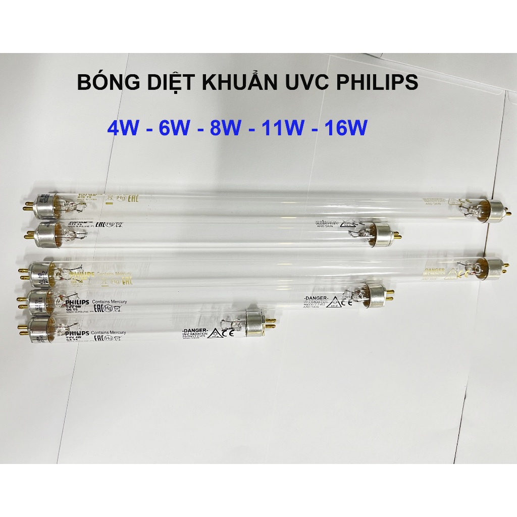 Bóng đèn UV diệt khuẩn Philips 4W-6W-8W-11W-16W | Shopee Việt Nam